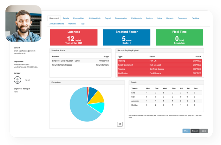 Employee Time and Attendance Management System Software